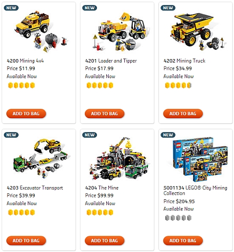 LEGO City Mining sets available now!