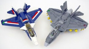 LEGO Creator Blue Power Jet to fighter-jet