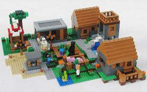 Using pieces from LEGO Minecraft The Village