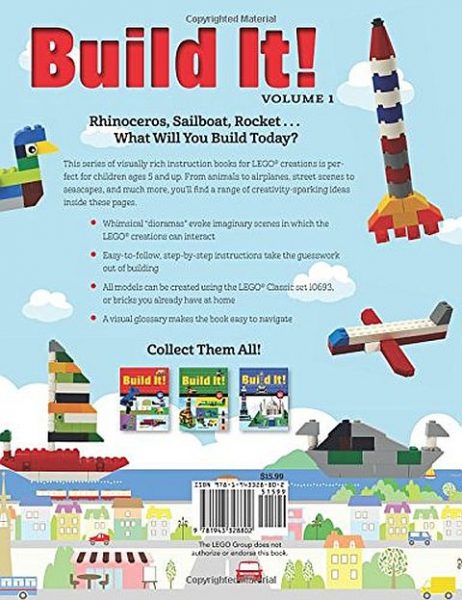 Instruction books with simple LEGO bricks