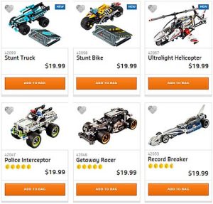 LEGO Technic Pull-Back Racers for 2017