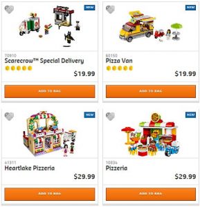 LEGO Sets with Pizzerias & Pizza Pieces
