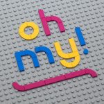 More lettering with LEGO using curved tiles