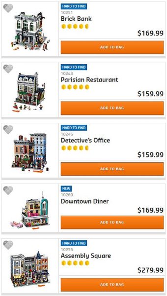 LEGO Modular Buildings custom inverted corner