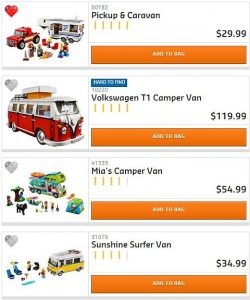More LEGO travel-trailers & camper-vans