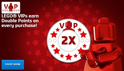 Double VIP Points on all LEGO purchases!