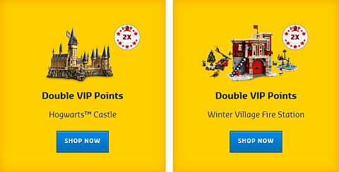 LEGO Double VIP Points, free set & more!
