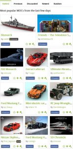 Custom LEGO Models & More at Rebrickable