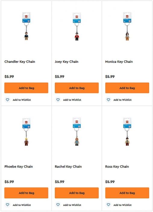 LEGO Friends Central Perk Keychains Now Available