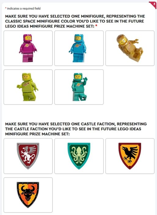 Vote for LEGO Classic Space & LEGO Castle Minifigs!