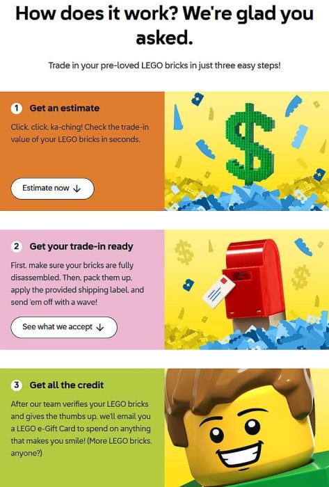 Trade In Your LEGO Bricks for LEGO e-Gift Cards!