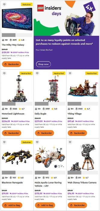LEGO Insiders Days Sale & Special Offers!