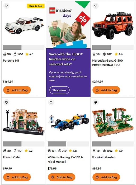 LEGO Insiders Days Sale & Special Offers!